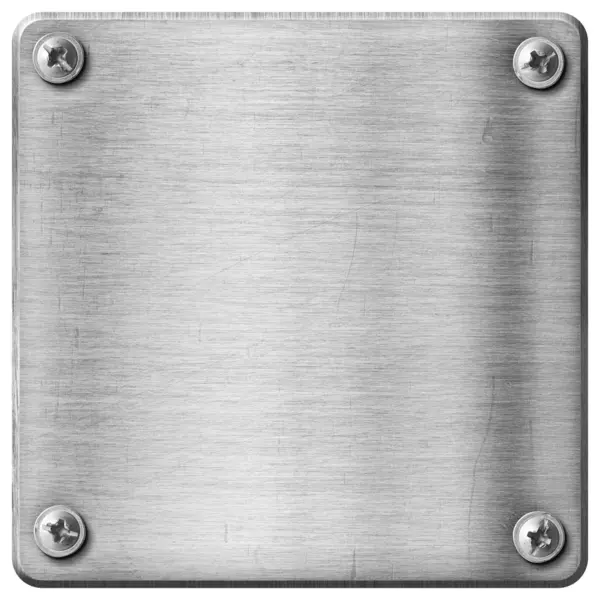 Metal steel plates set with screws and rivets isolated — Stock Photo ...