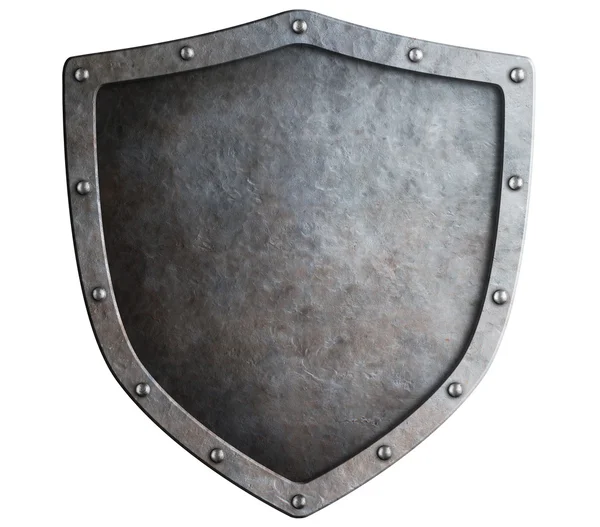 Aged metal shield isolated on white — Stock Photo © Andrey_Kuzmin #9950633