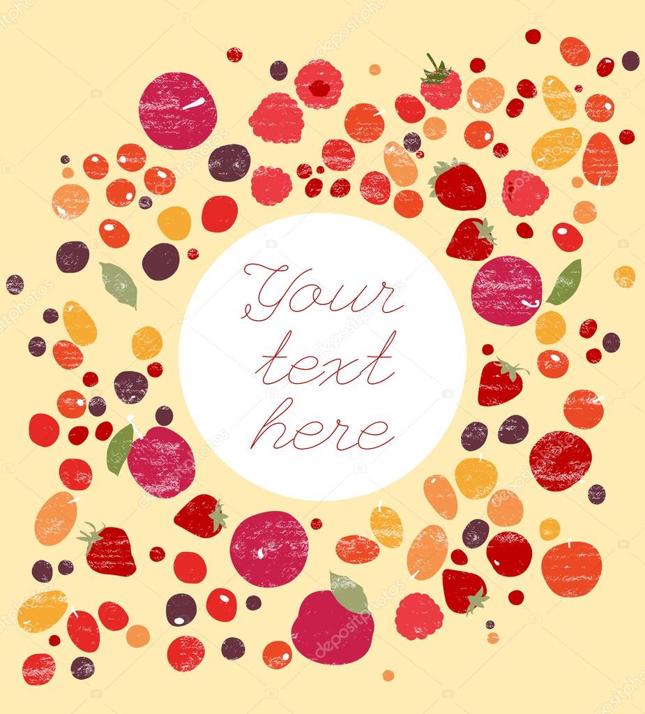 Berry design with copy space — Stock Vector © evellean #25097025