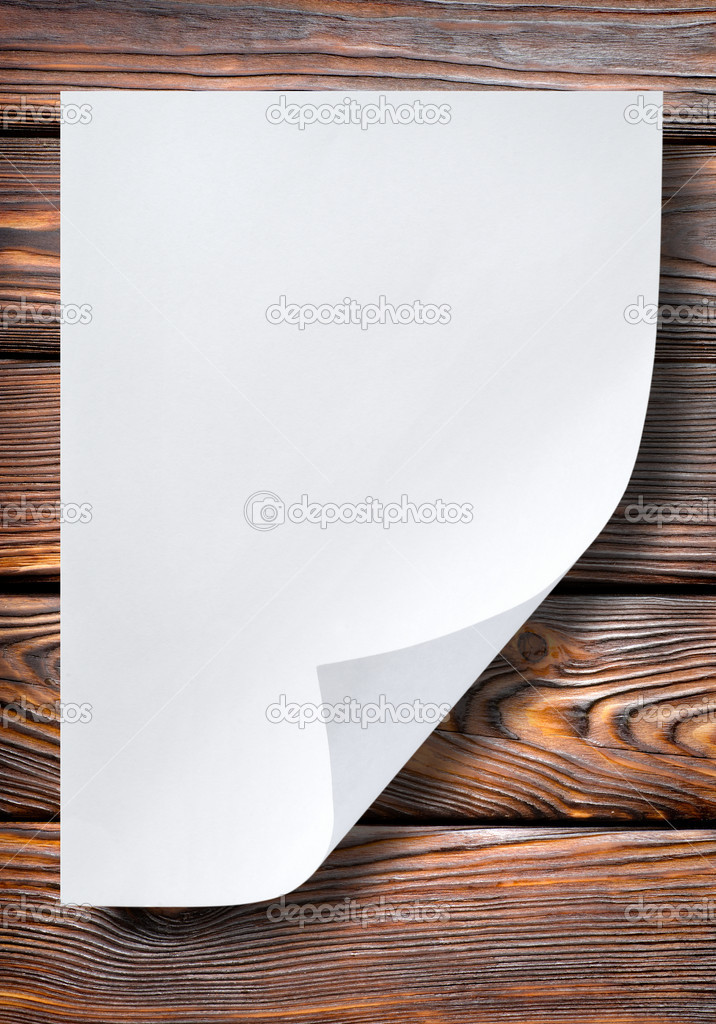 Sheet of paper on table ⬇ Stock Photo, Image by © Givaga #15561965