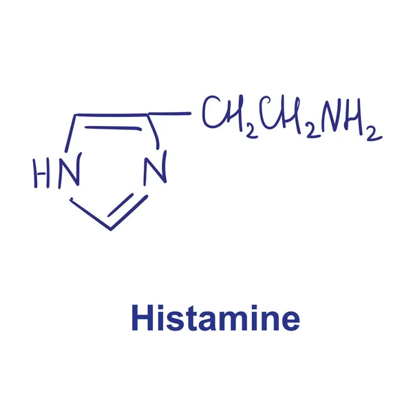 Mononatriumglutamat MSG kemisk struktur. Vektorillustration Handritad ...