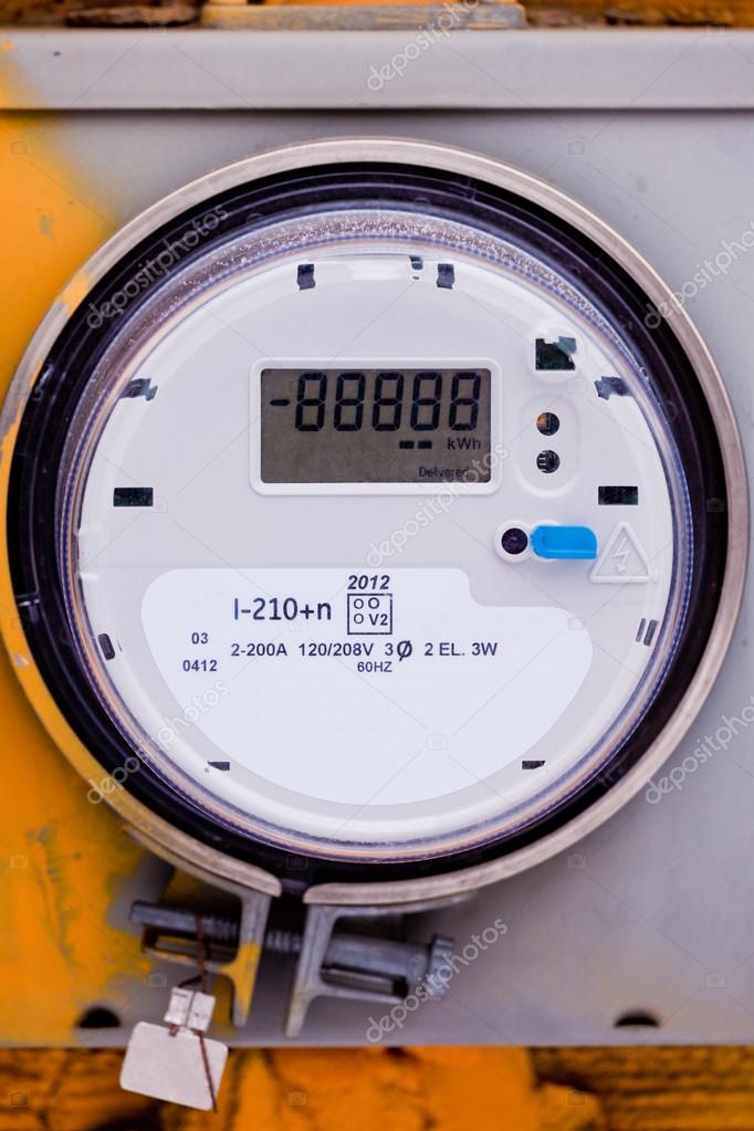 Smart grid residential digital power supply meter — Stock Photo ...