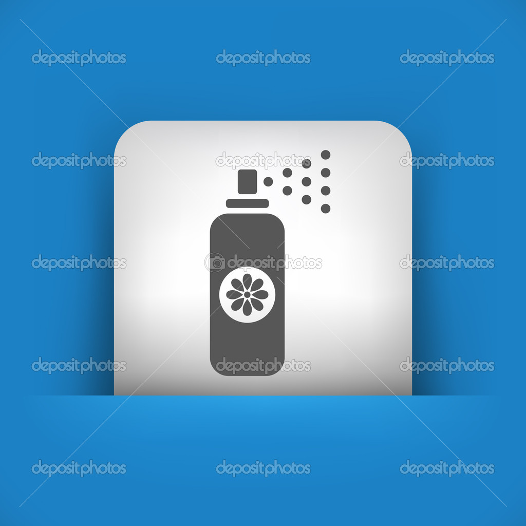 Blue and gray icon depicting spray Stock Vector by ©MyVector 21992055