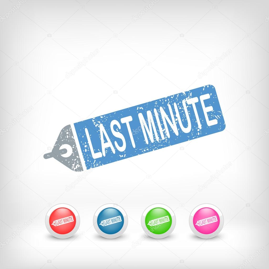 Last minute label Stock Vector by ©MyVector 25120103