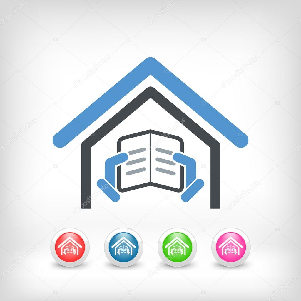 Illustration of library icon Stock Vector Image by ©MyVector #25955613