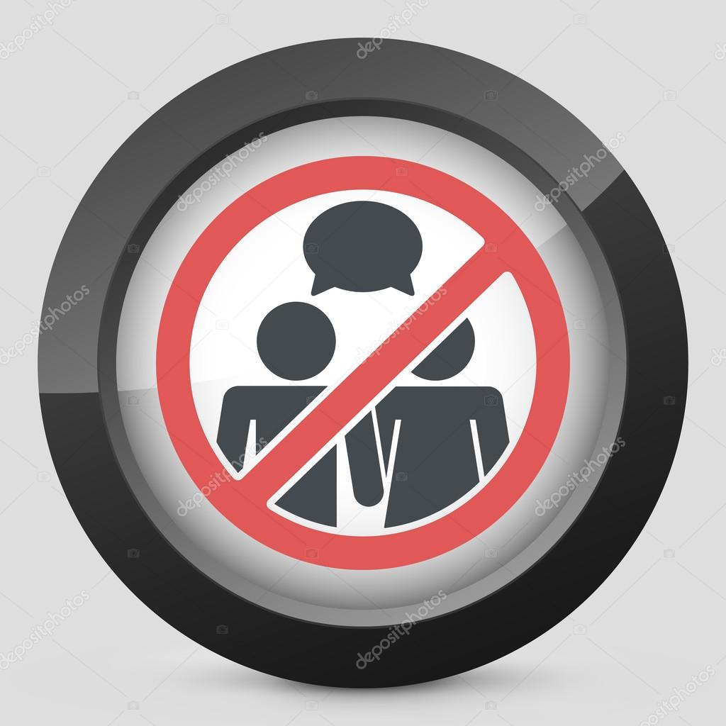 Prohibido hablar — Vector de stock © MyVector #26490433