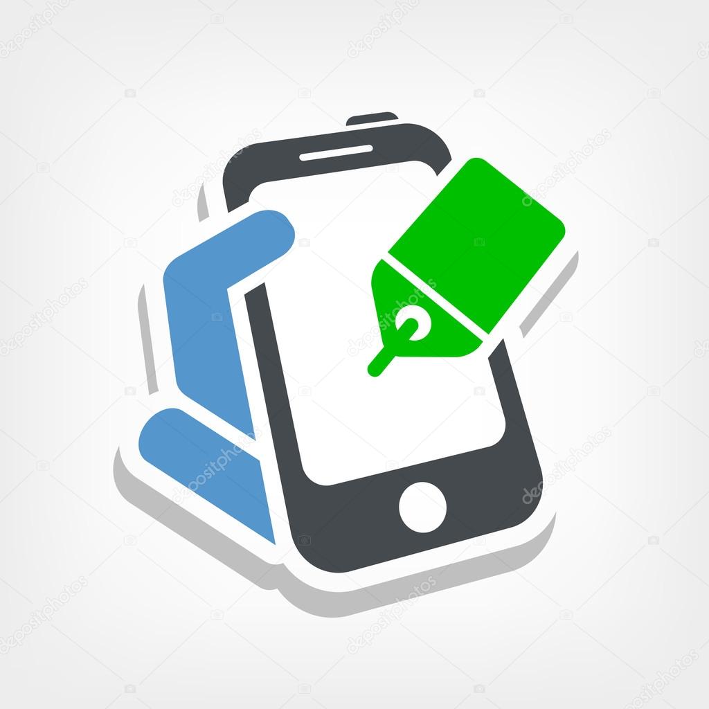 Phone label icon Stock Vector Image by ©MyVector #37983327