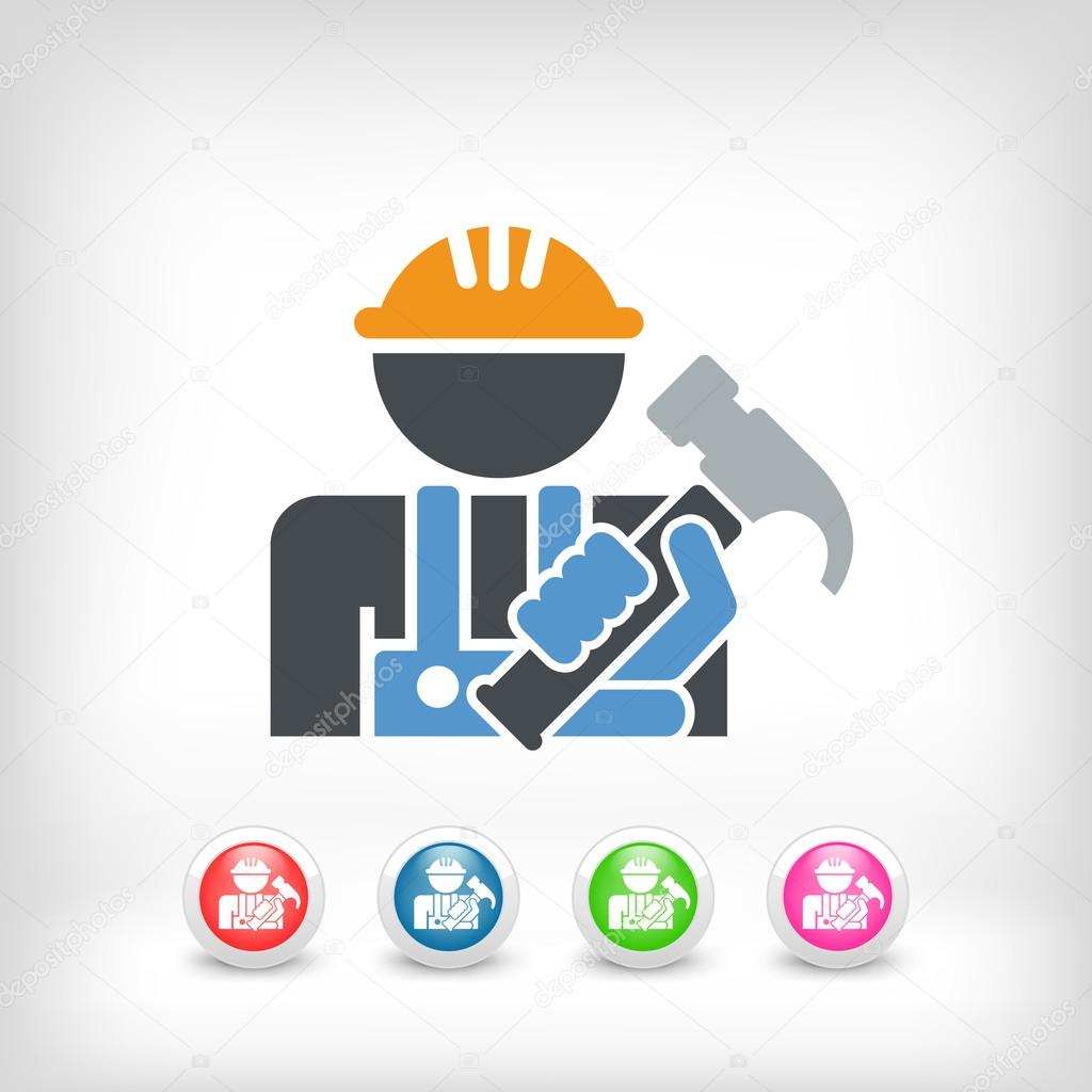 Icono trabajador Vector de stock por ©MyVector 41322327