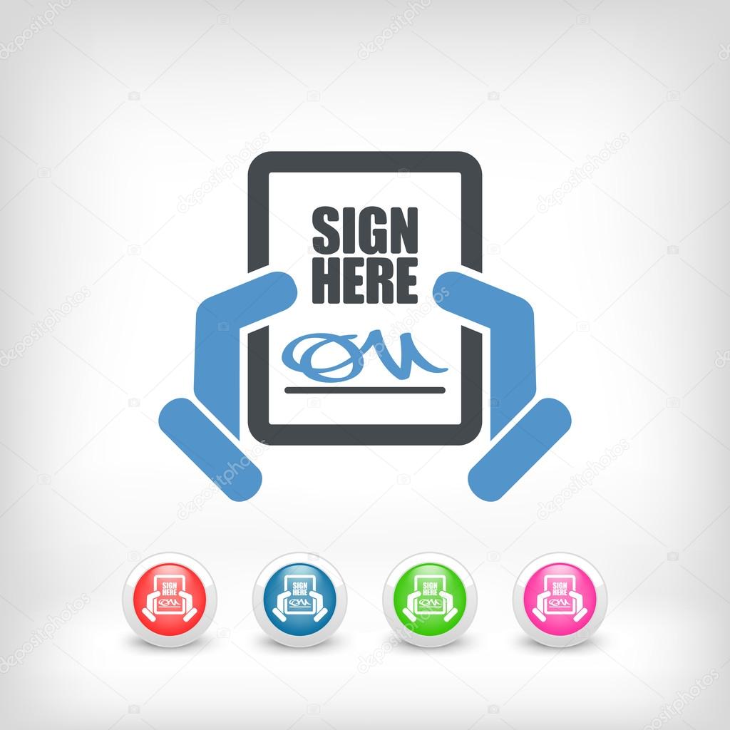 Sign on document Stock Vector Image by ©MyVector #42821339