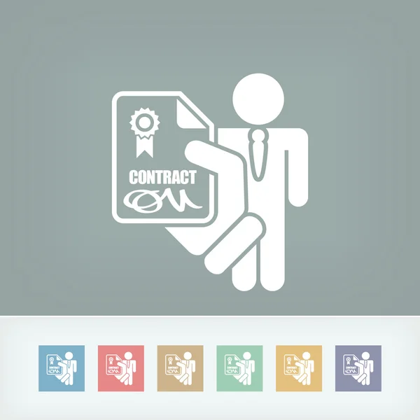 Employment contract icon Stock Vector Image by ©MyVector #147926837