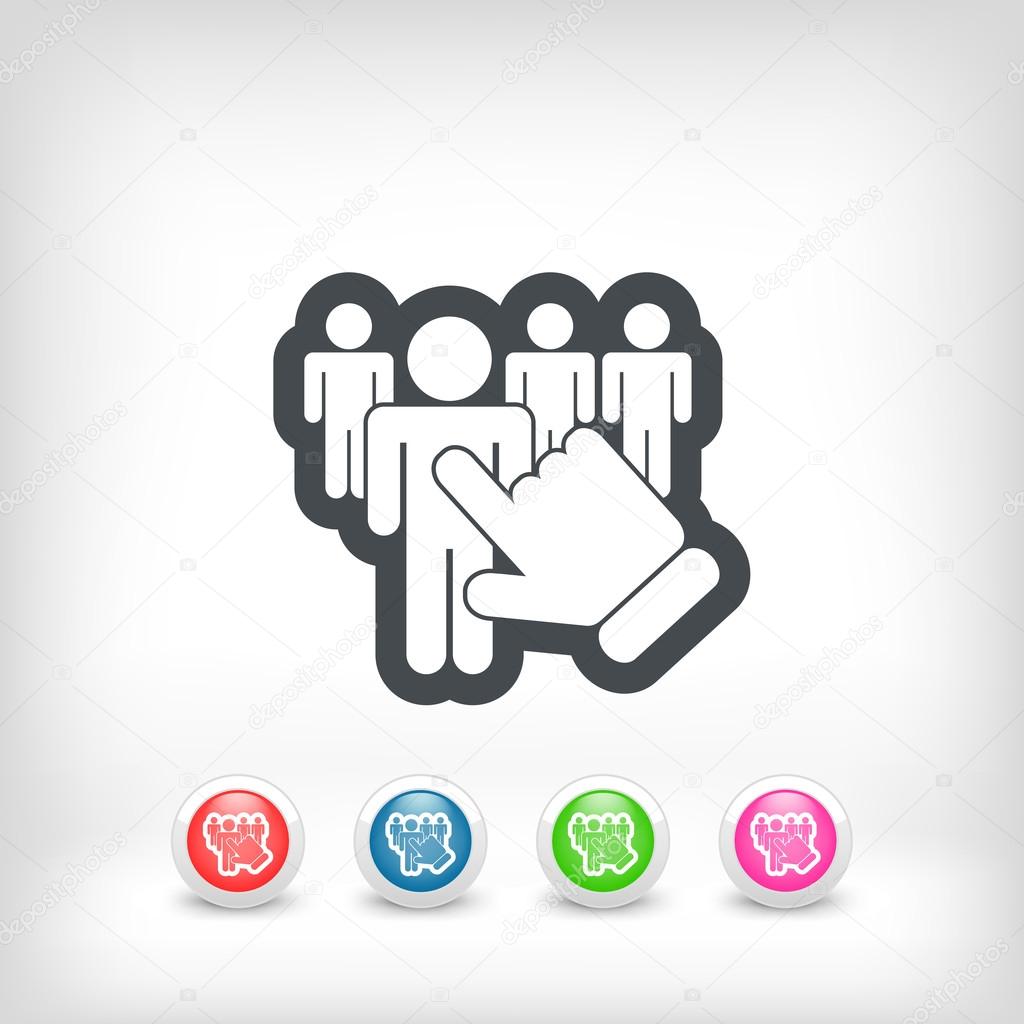 People selection icon Stock Vector Image by ©MyVector #46002831
