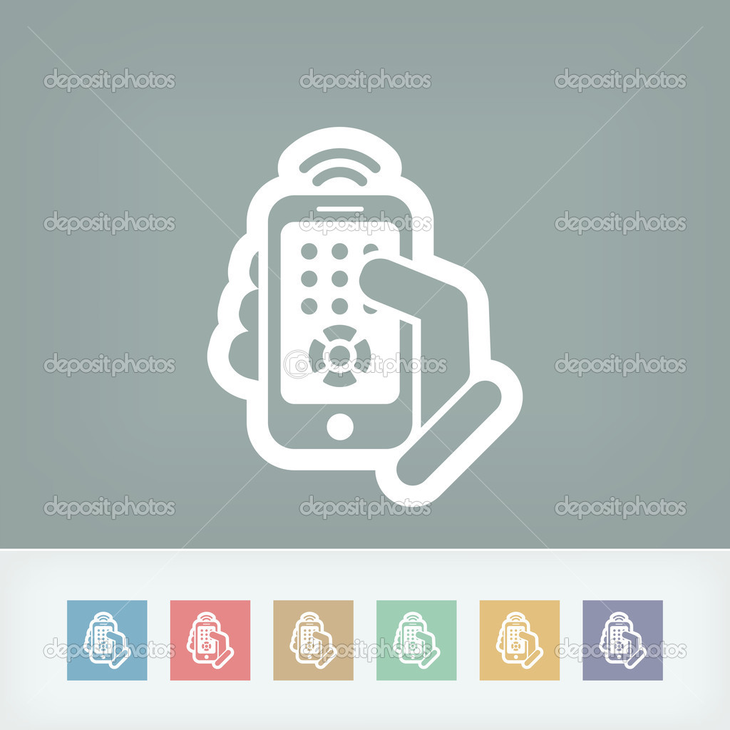 Smartphone remote control icon Stock Vector Image by ©MyVector #46050935