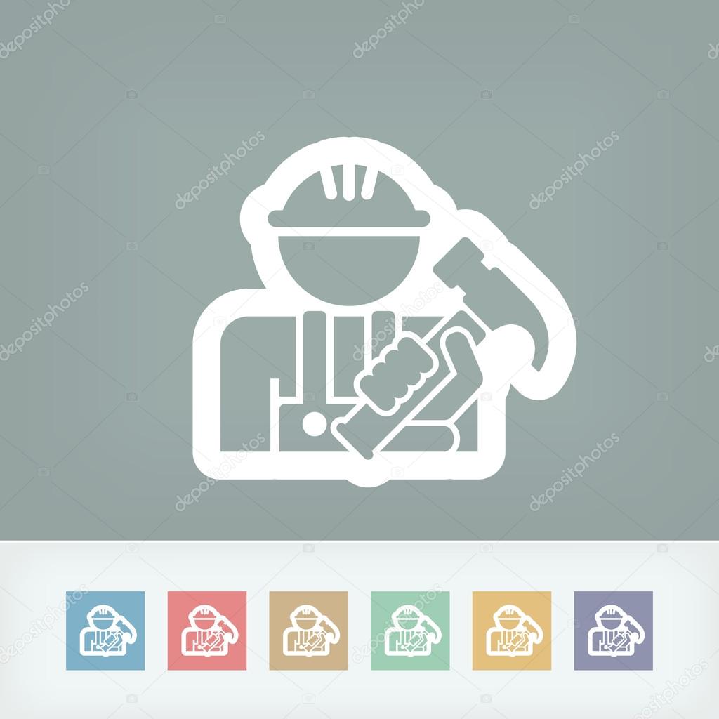 Worker icon Stock Vector by ©MyVector 46060039