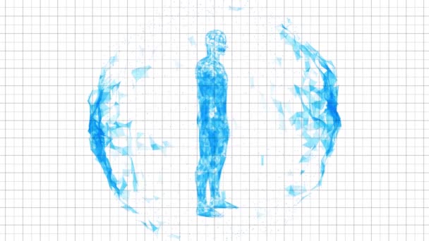 Human Body Futuristic Medical Scan Infographics Animated Data ...