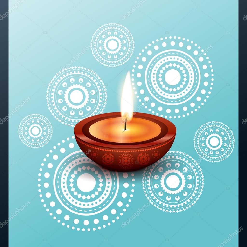 Beautiful diwali diya — Stock Vector © pinnacleanimate #14172776