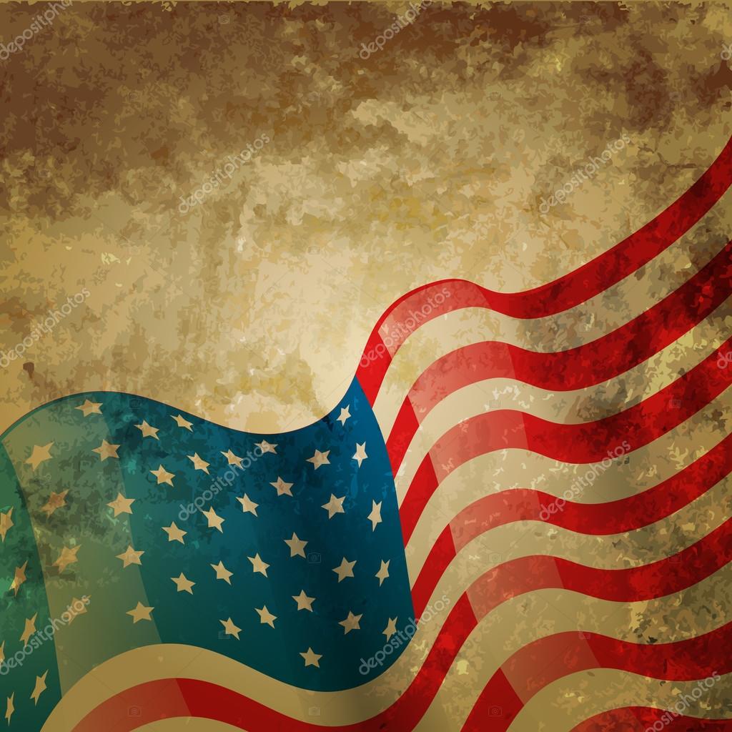 Vintage American Flag Vector