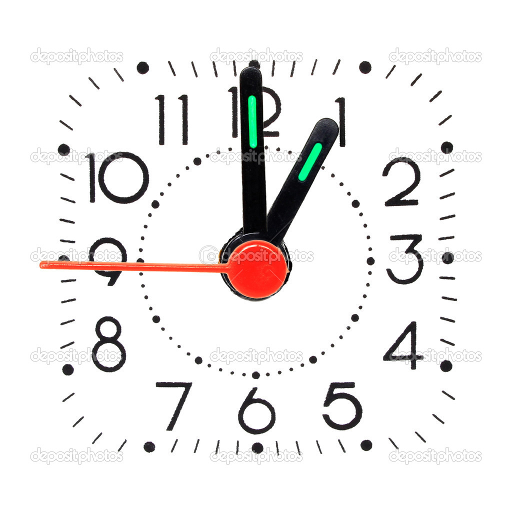 Clock showing 1 o'clock. — Stock Photo © faraways #12758879