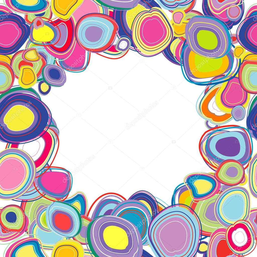 Frame with colored circles Stock Photo by ©hibrida13 15788365