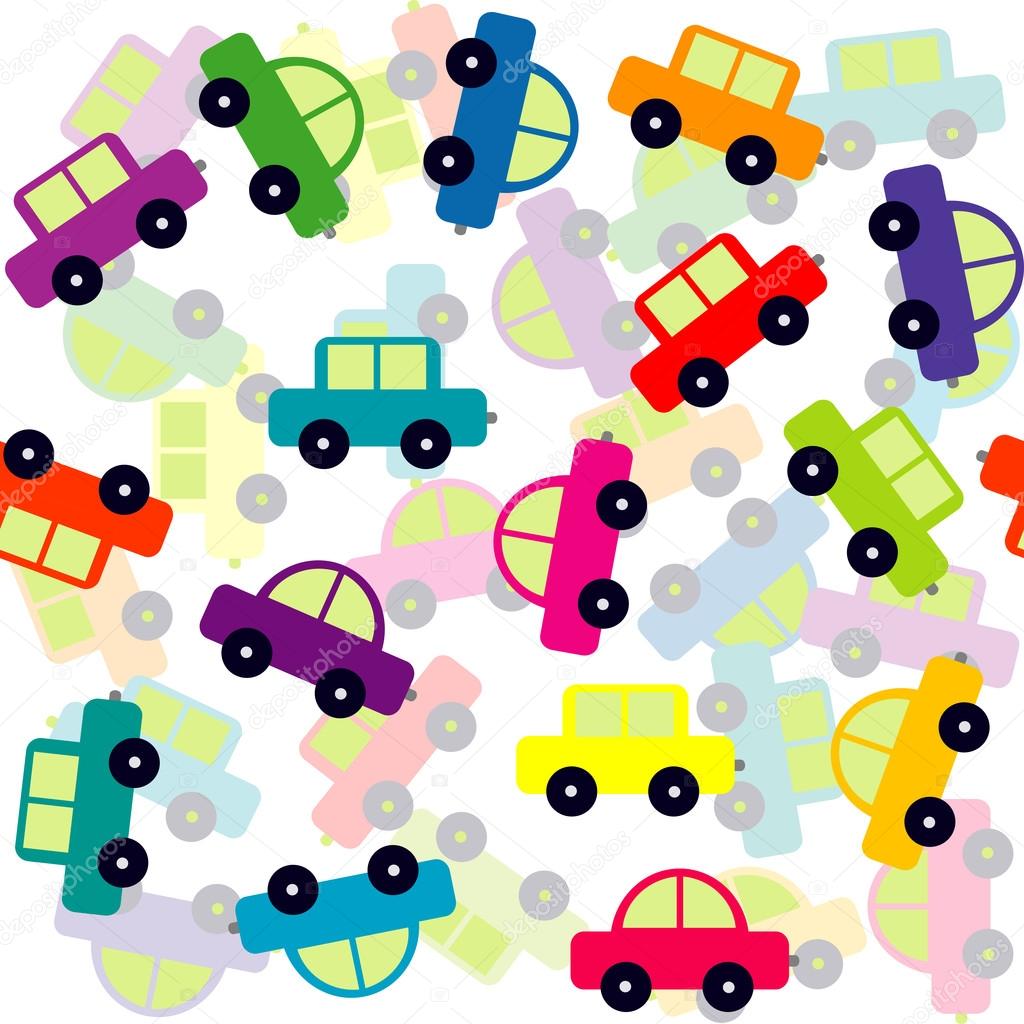 Seamless background with colored toy cars Stock Photo by ©hibrida13 ...