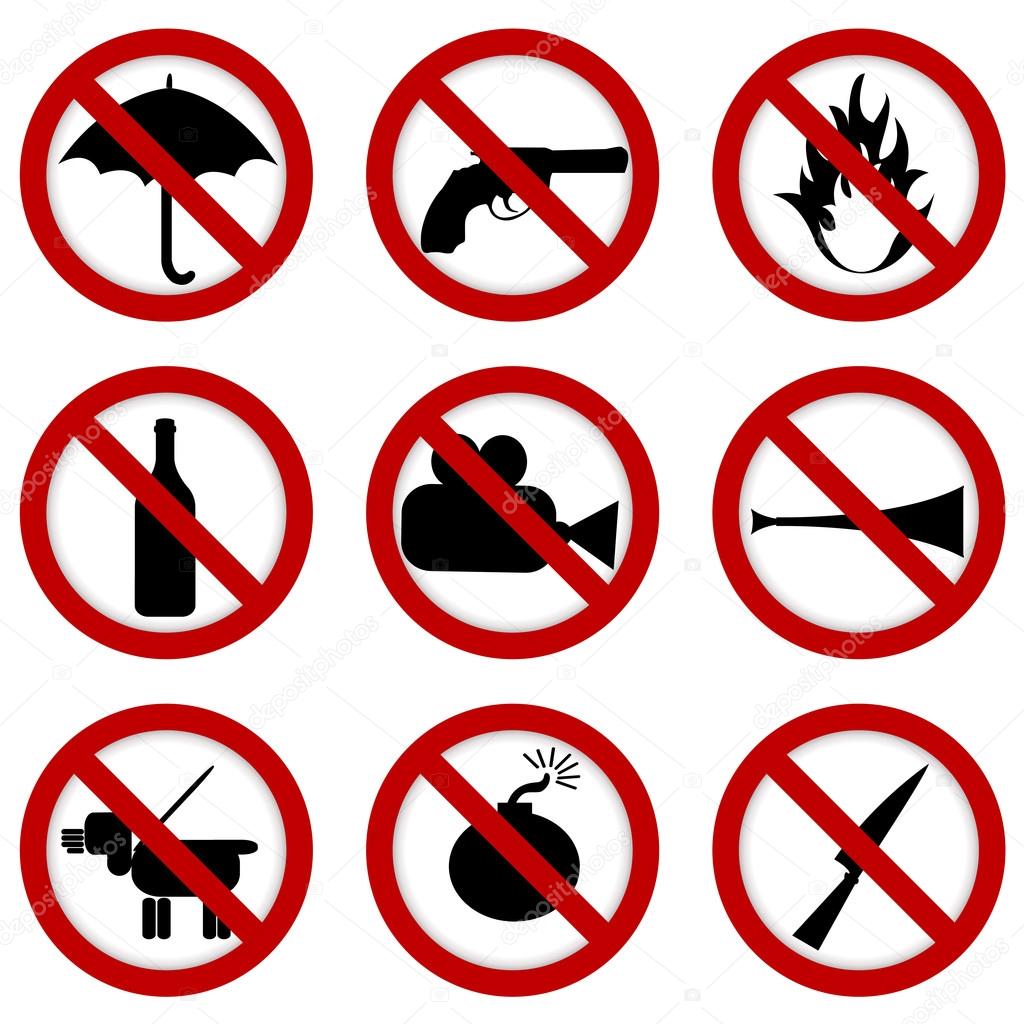Prohibited Items Sign