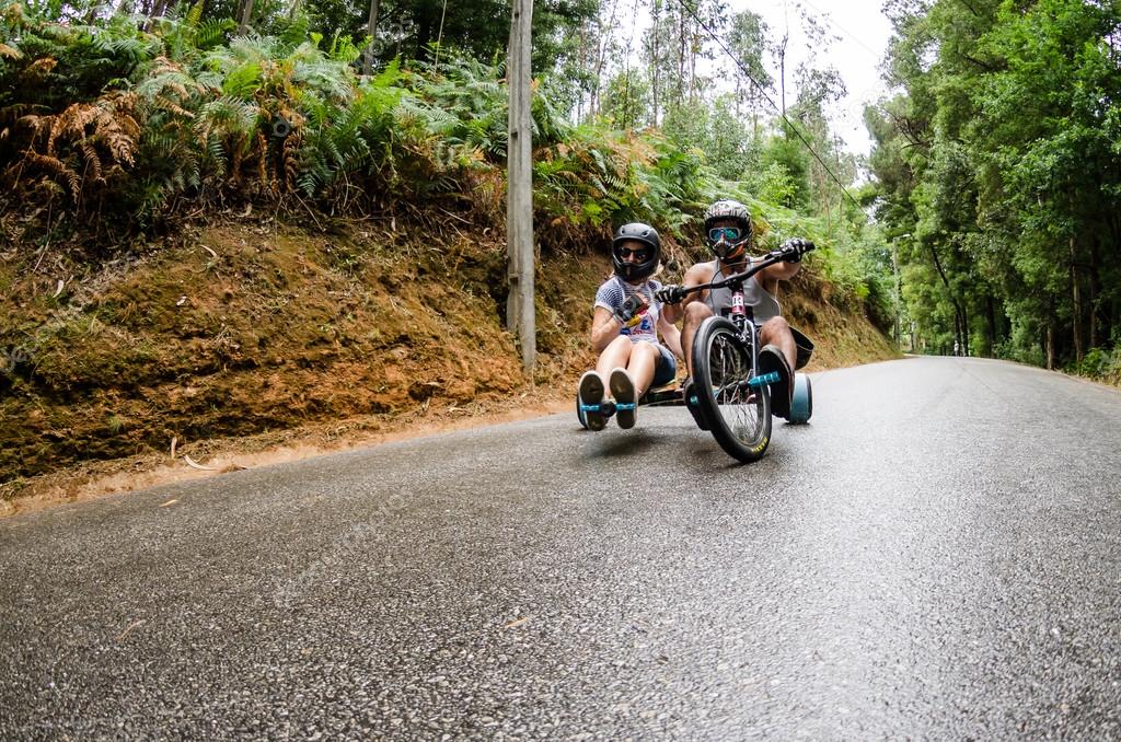 Pedro Castro driving a Side Trike during the 2nd Newton's Force — Stock ...