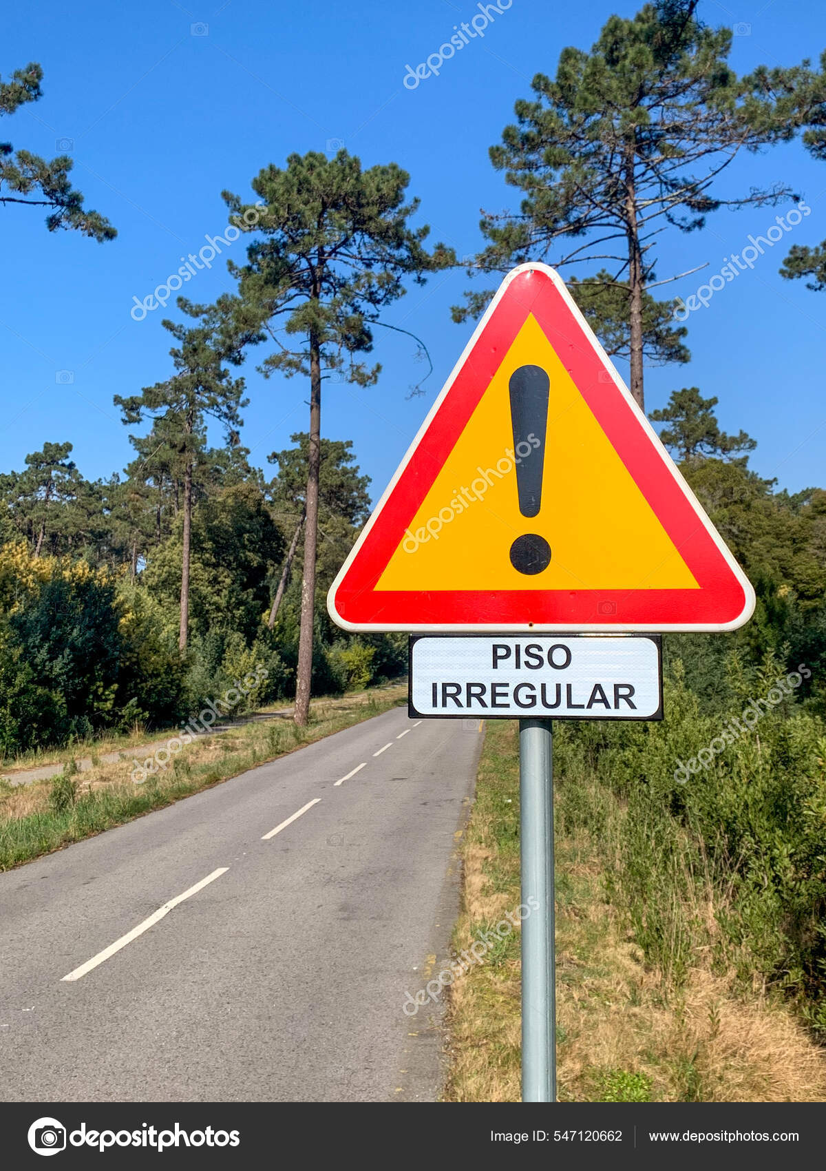 Exclamation Mark Road Sign
