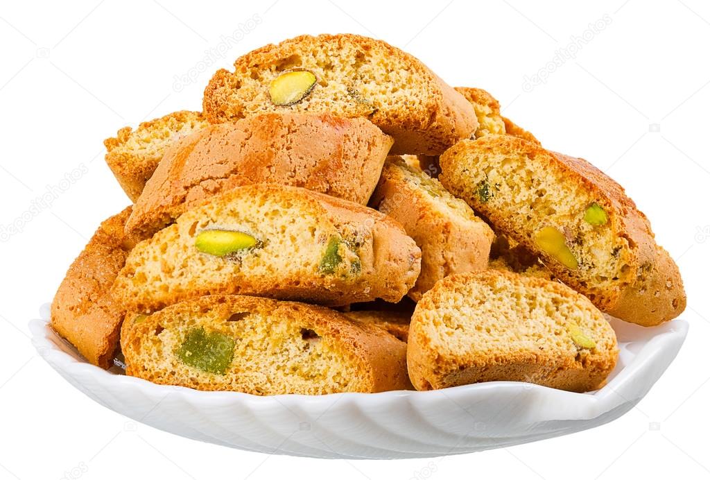 Hard, dry biscuit with pistachios — Stock Photo © Sergieiev #35600561