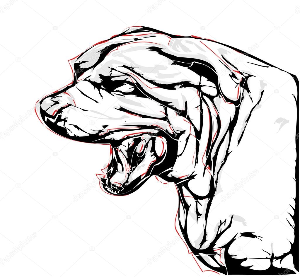 Aggressive dog — Stock Vector © ranker666 #38631947