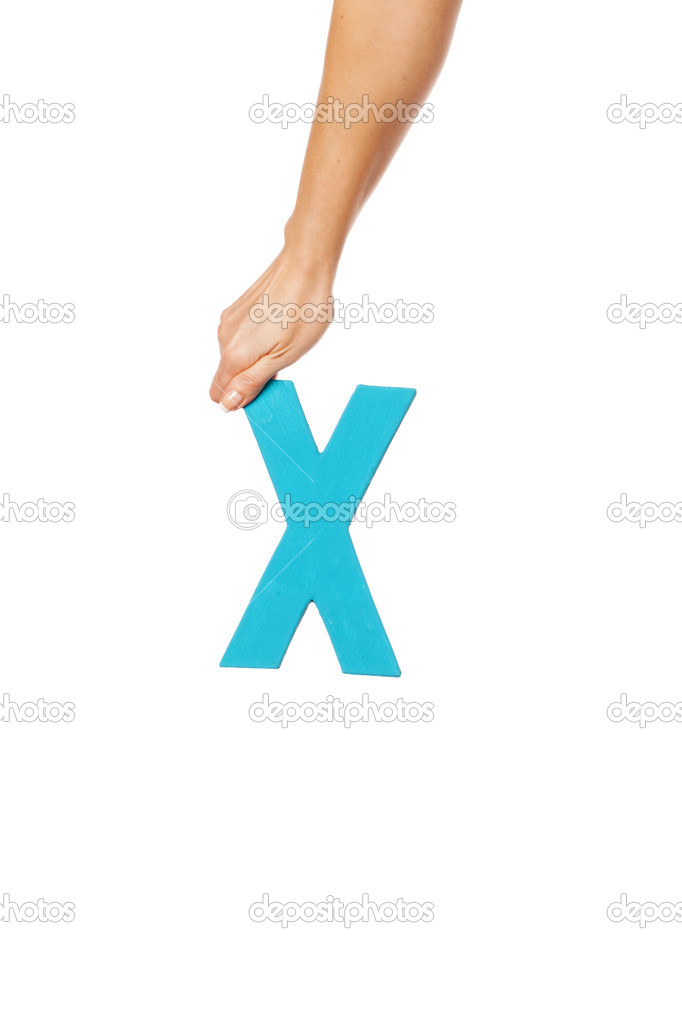 Hand holding up the letter X from the top Stock Photo by ©nelka7812 ...