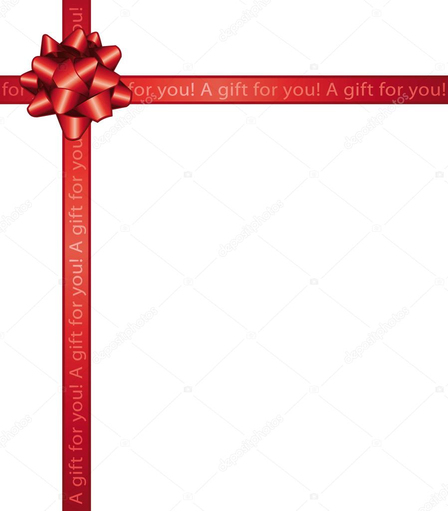 A gift for you. Ribbons and red bow. Vector background. Stock Vector ...