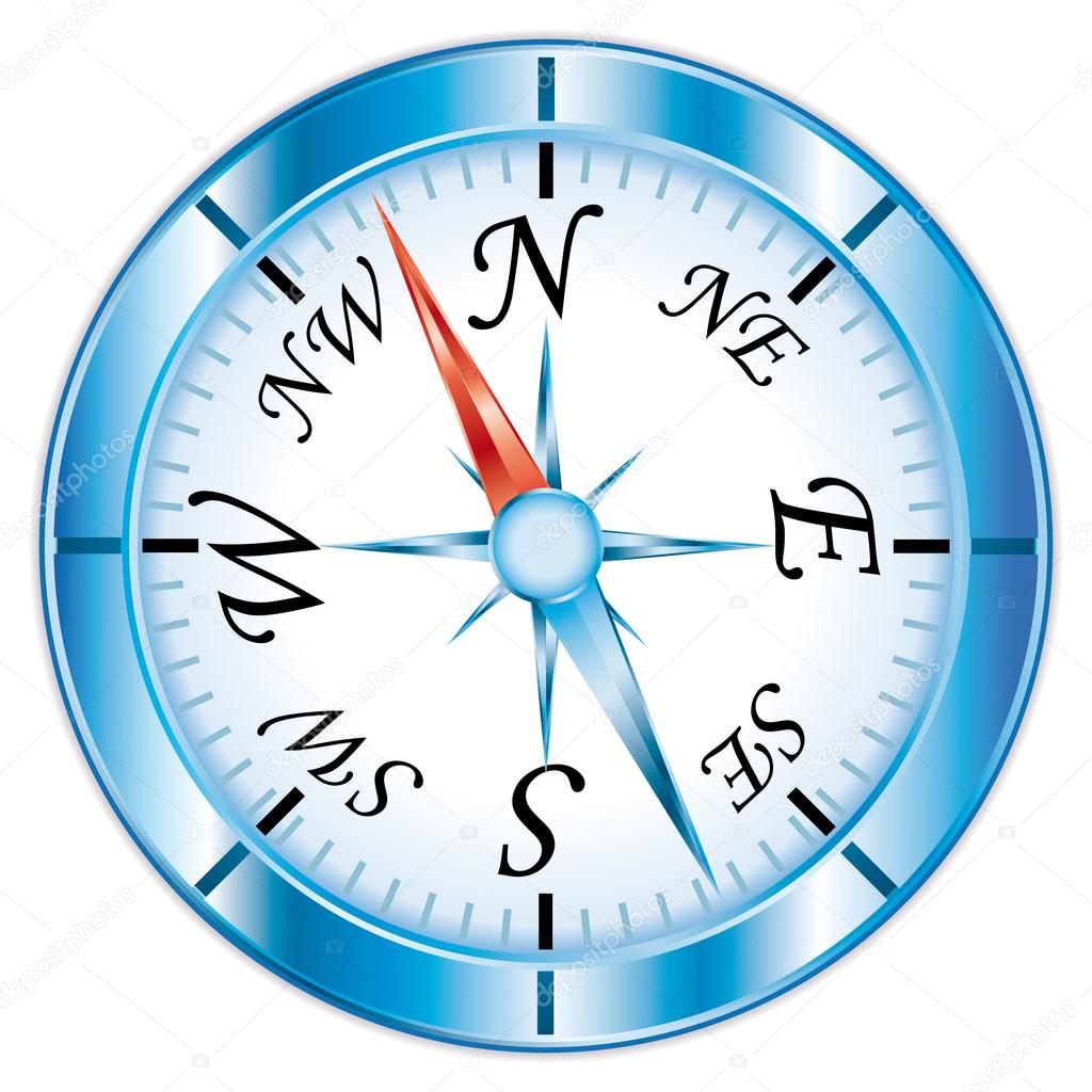 Blue Compass Icon Vector Illustration ⬇ Vector Image By © Albachiaraa