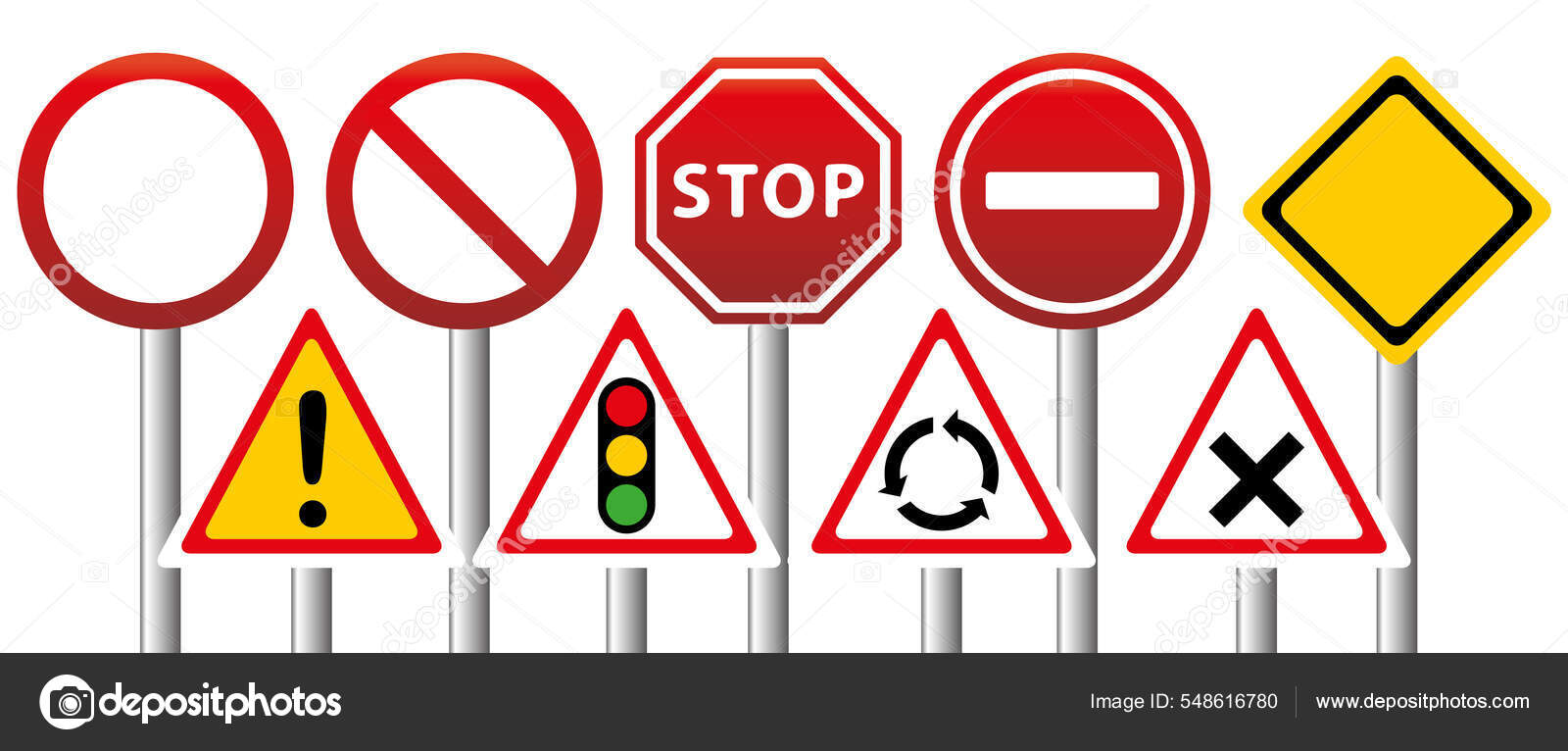 Vecteur De Panneau Routier