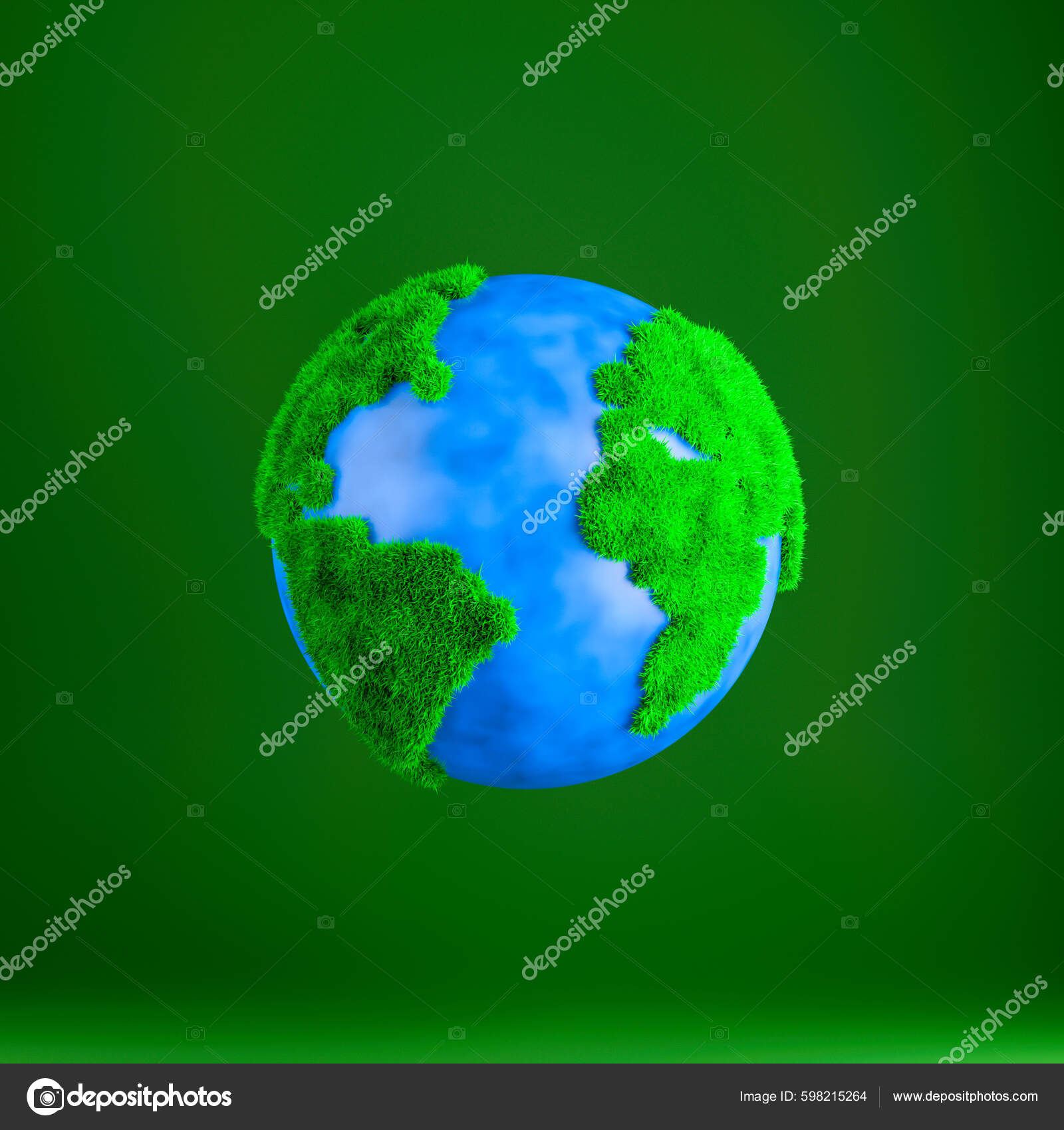 Green Planet Earth Grass Texture Green Background Concept Eco Friendly ...