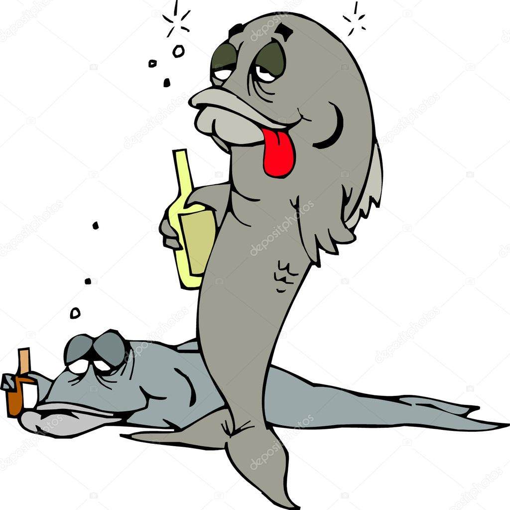 Fish - Drunk — Stock Vector © donttouch #4321591
