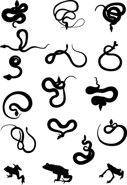 Snakes silhouettes Vector Art Stock Images | Depositphotos
