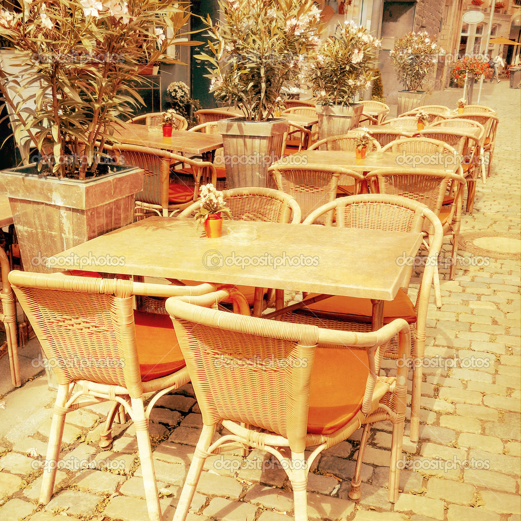 Old-fashioned Cafe terrace Stock Photo by ©ilolab 49756557