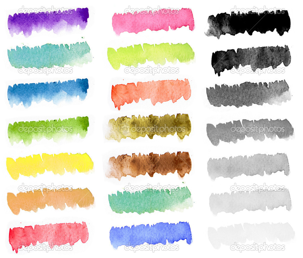 Regenboog aquarel verf stripe — Stockfoto © prapass #14717537