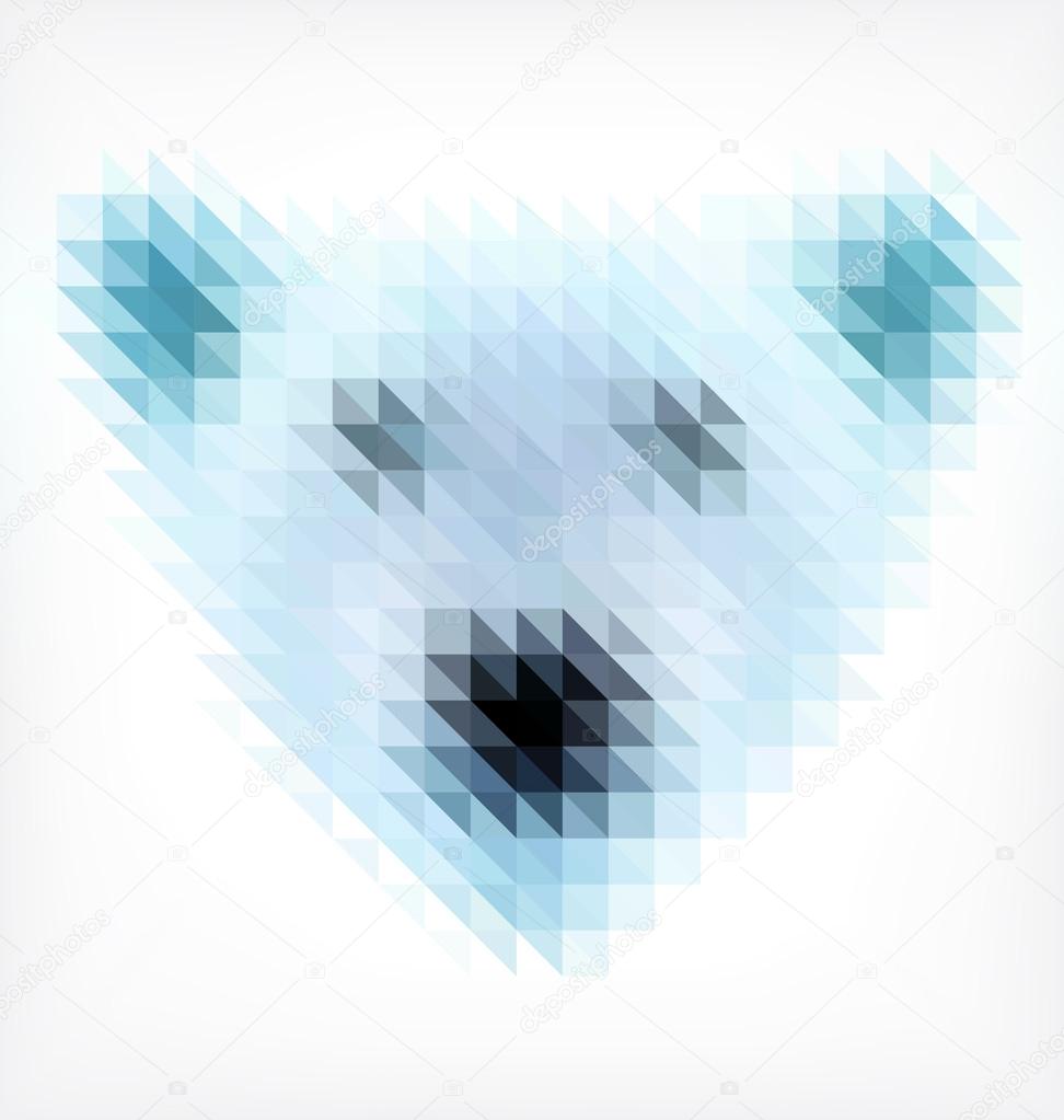 Bear Portrait Made of Small Triangles Stock Vector Image by ©medveh ...