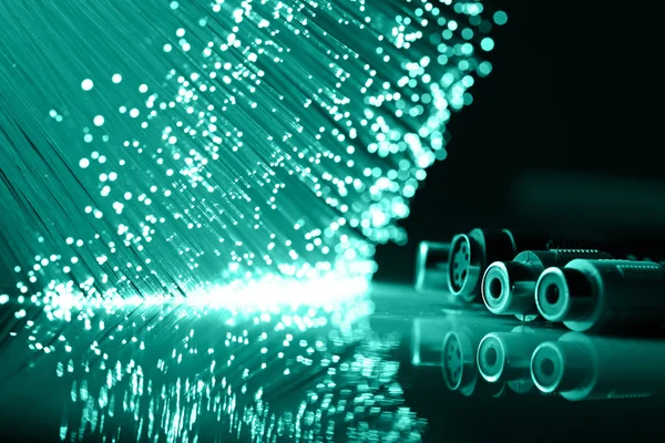 Security camera and Fiber optics background — Stock Photo © arcoss ...