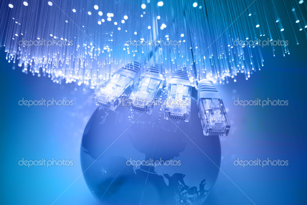 Fiber optics background with lots of light spots Stock Photo by ©arcoss ...