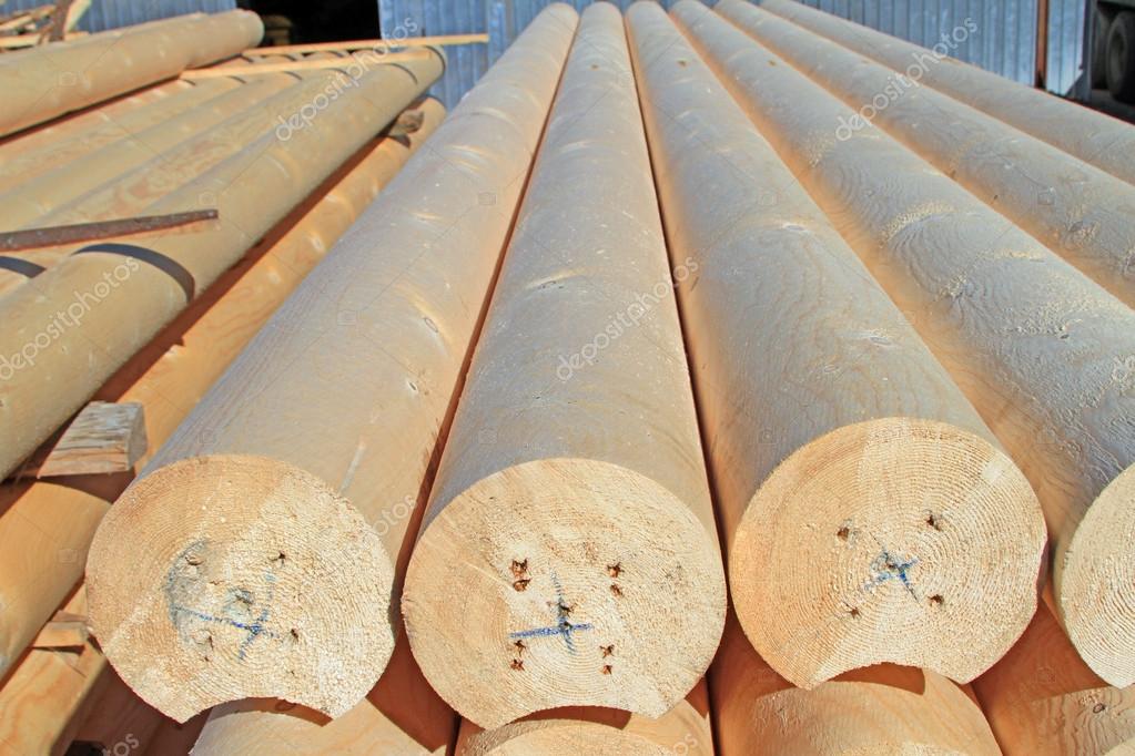 The round calibrated building bar from a tree Stock Photo by ©smereka ...