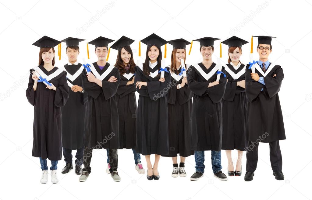 All graduation student standing a row Stock Photo by ©tomwang 44545695