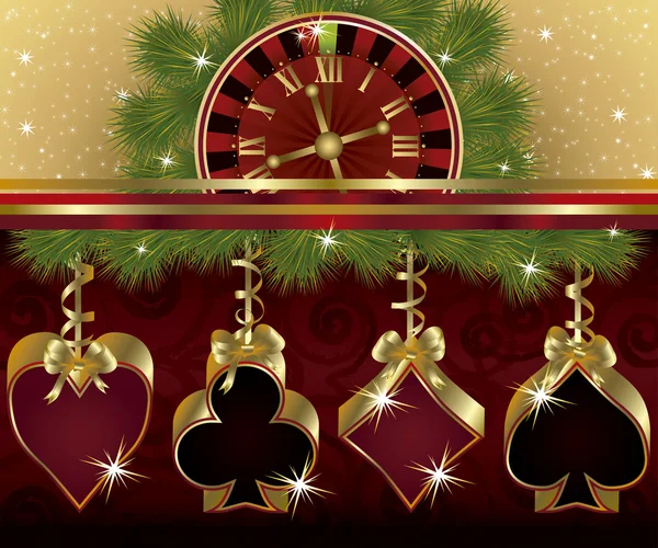 Christmas casino background. vector illust Stock Vector Image by ...