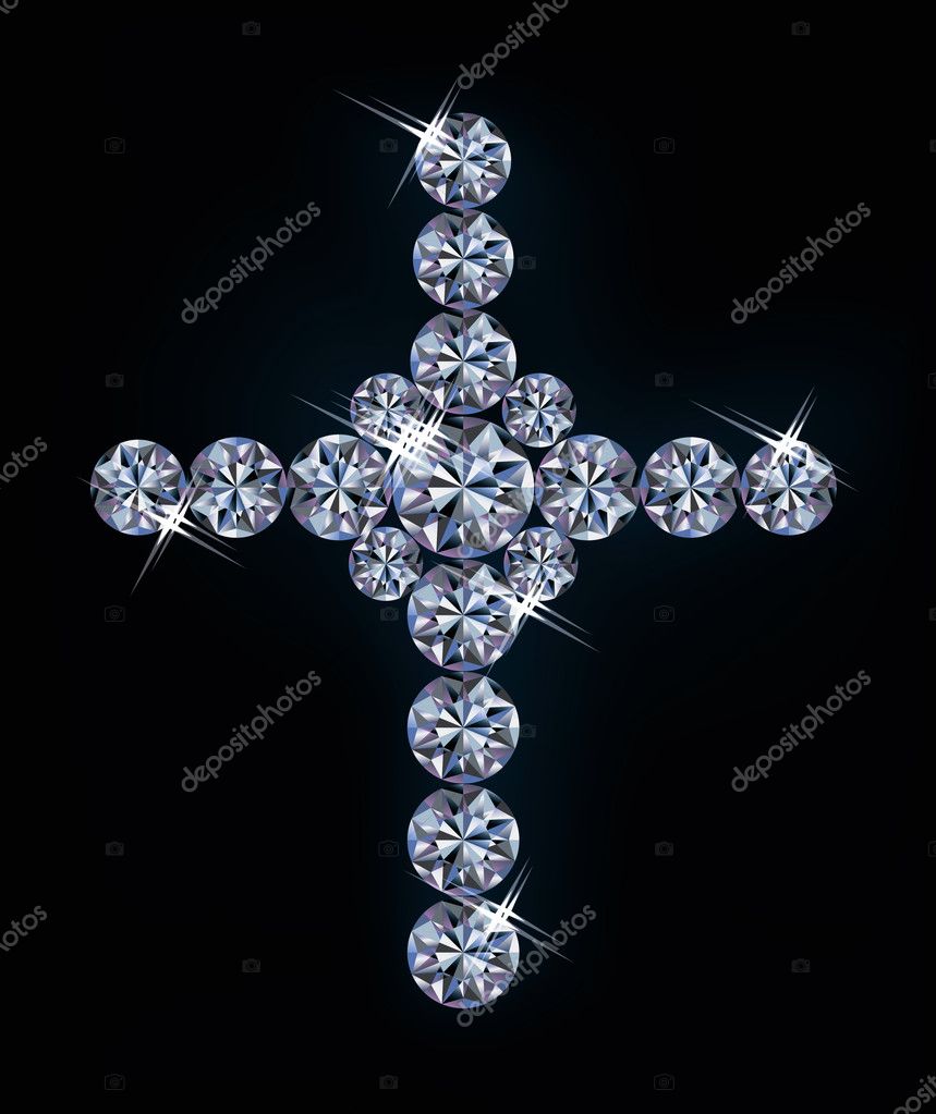 Diamond cross, vector illustration Stock Vector Image by ©CaroDi #19999785
