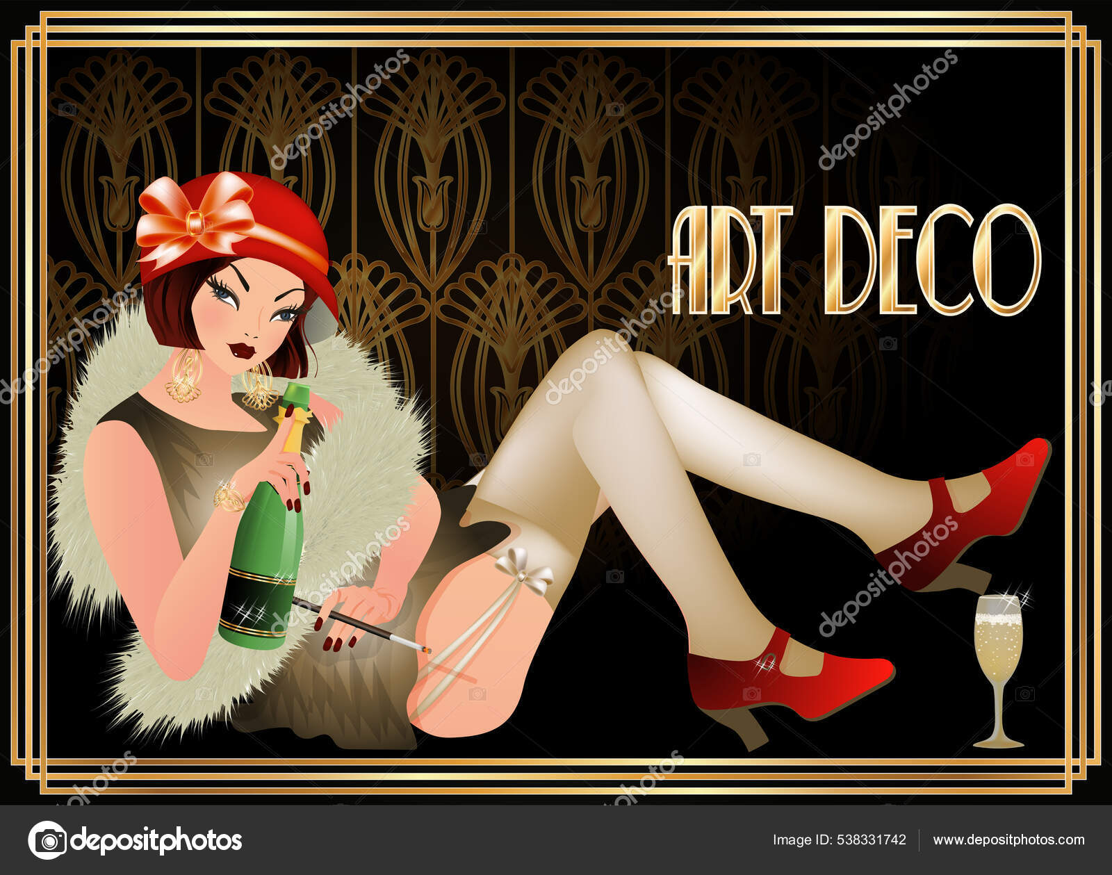 Flapper Girl Art Deco
