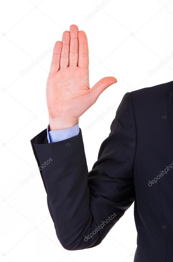 Businessman taking oath. — Stock Photo © milla74 #23826443 Businessman taking oath. — Stock Photo © milla74 #23826443