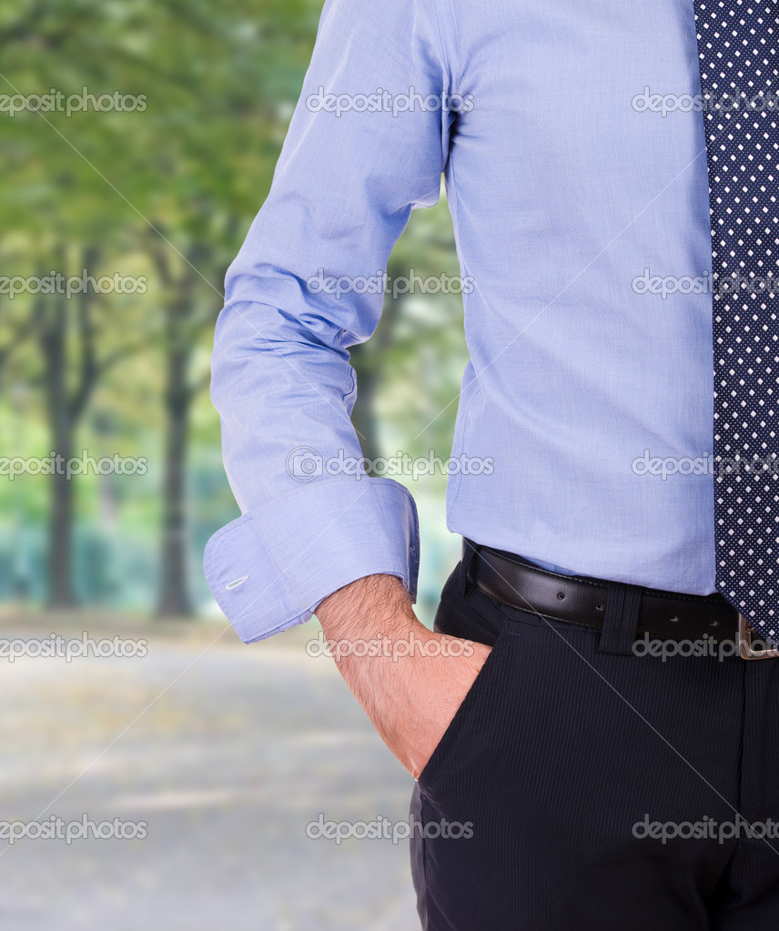 Businessman with hand in pocket. — Stock Photo © milla74 #28256881