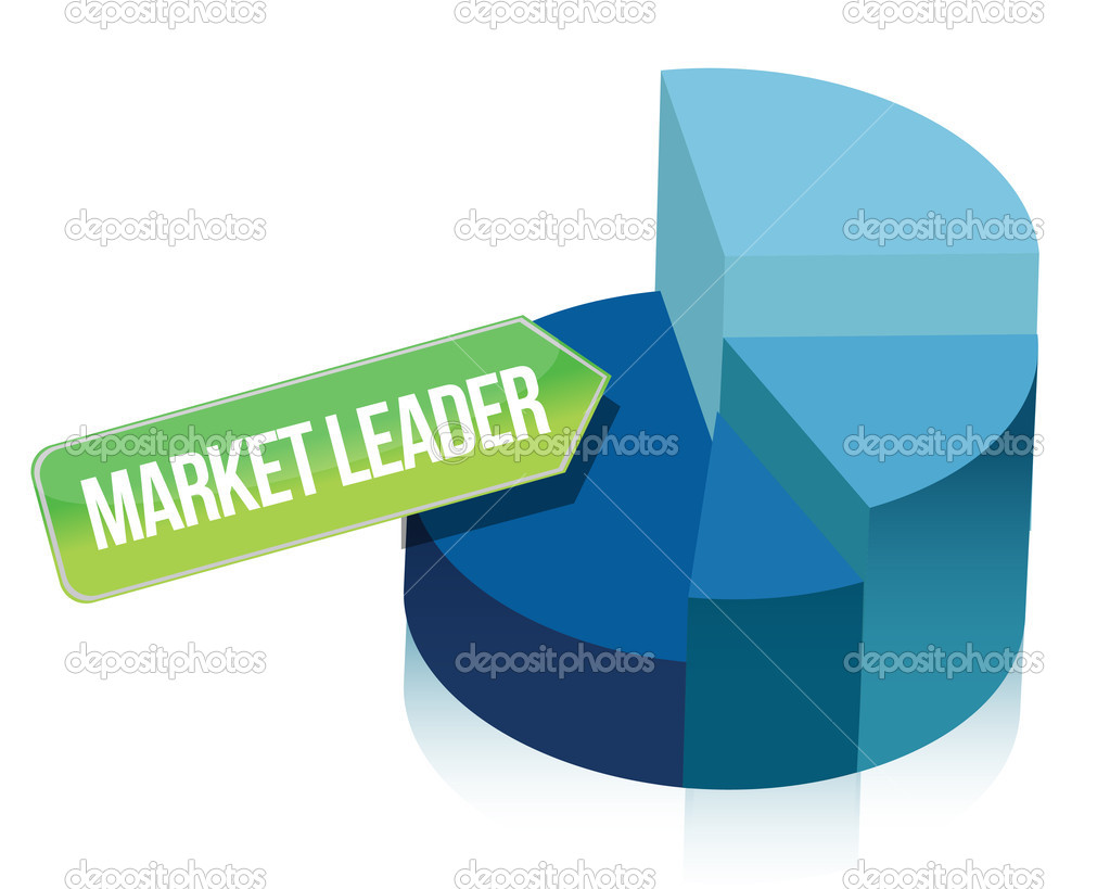 Pie chart Market leader illustration — Stock Photo © alexmillos #13654716