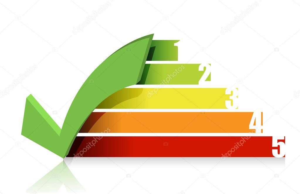 Checkmark colorful graph illustration design — Stock Photo © alexmillos ...