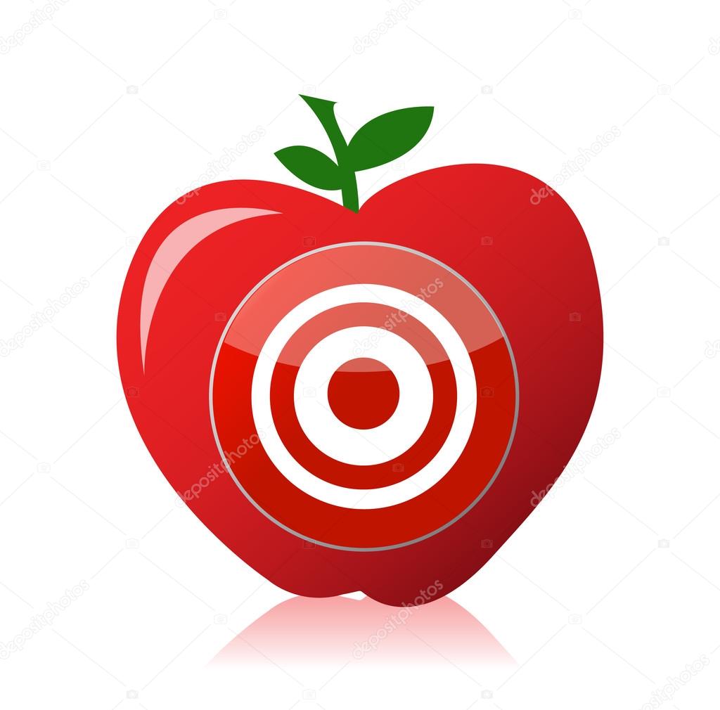 Apple target illustration design — Stock Photo © alexmillos #14358993